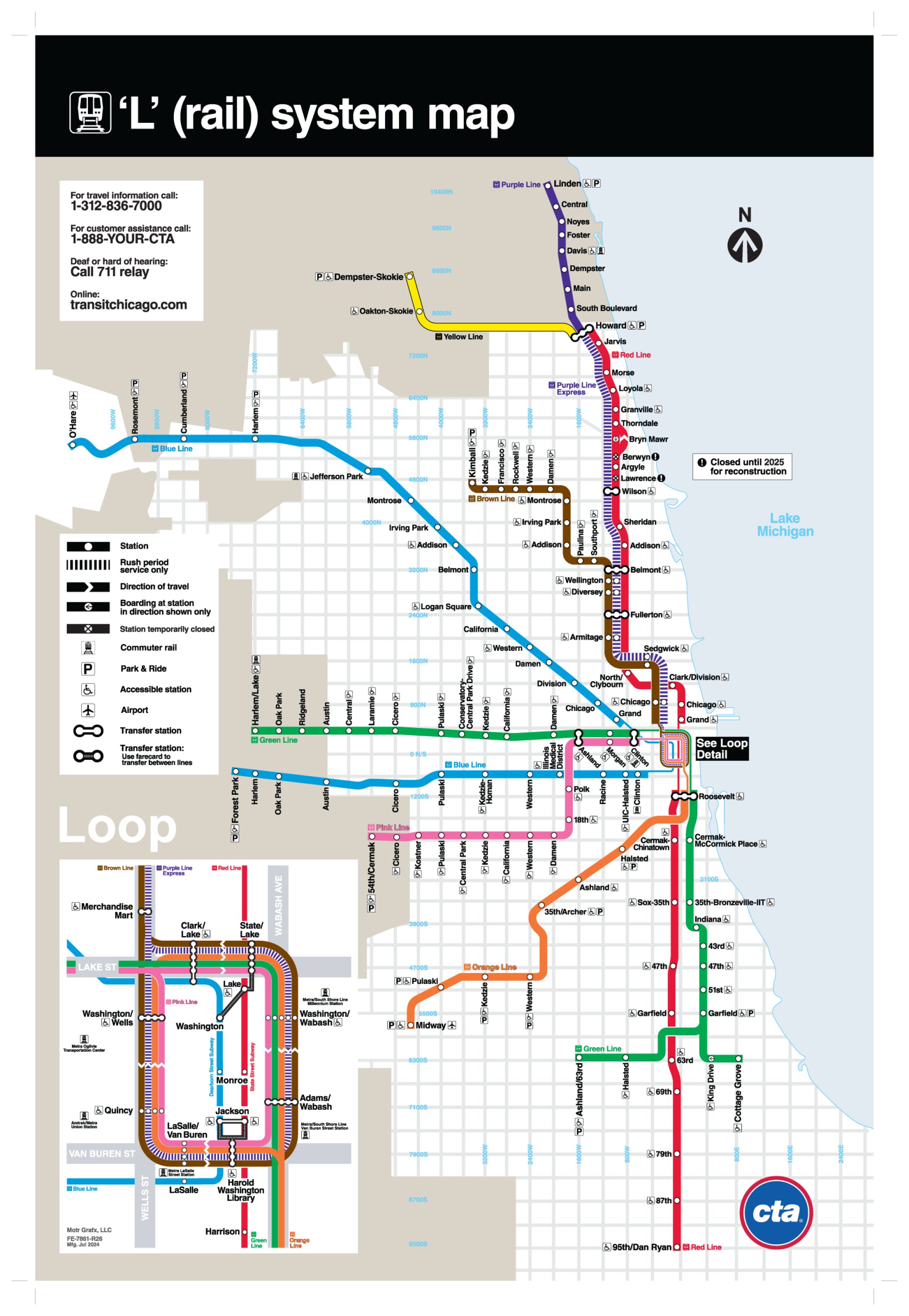 Metro de Chicago - mapa de rutas, billetes y tarifas